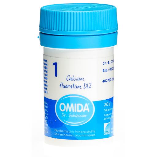 Omida Schüssler no1 calcium fluoratum comprimés 12 D boîte 20 g | abilis.ch