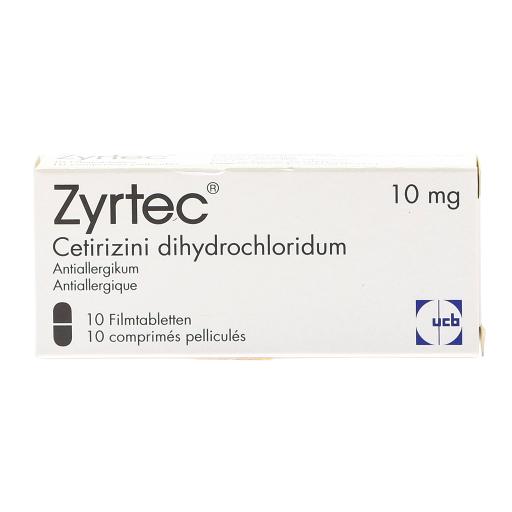 Zyrtec comprimés pelliculés 10 mg 10 pièces | abilis.ch