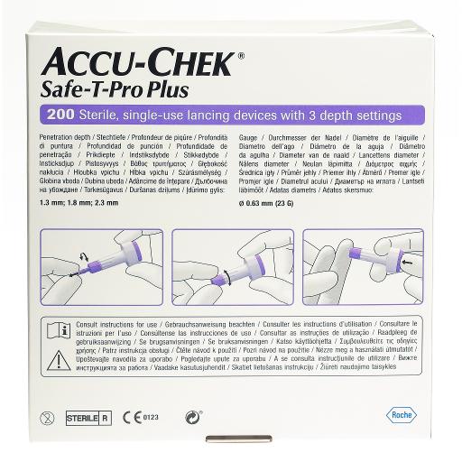 Accu-Chek Safe-T Pro Plus usage unique 200 pce | abilis.ch