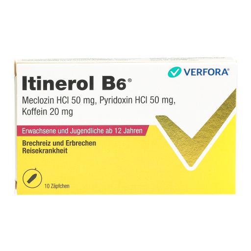 Itinerol B6 suppositoires, nausées ou mal des transports | abilis.ch
