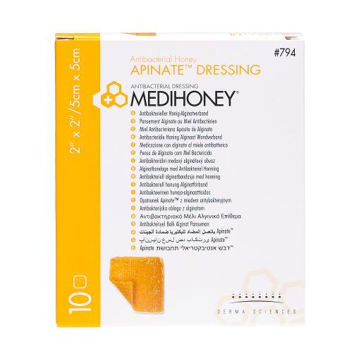 Medihoney medical apinate dressing 5x5cm 10 pièces | abilis.ch