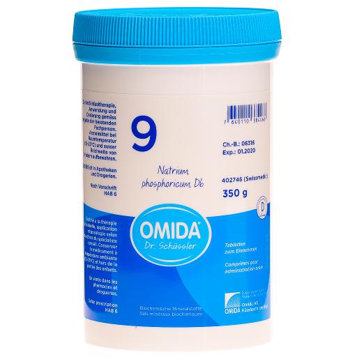 Omida Schüssler no9 natrium phosphoricum comprimés 6 D boîte 350 g ...