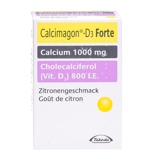 Calcimagon D3 Forte comprimés à croquer citron boîte 30 pièces | abilis.ch
